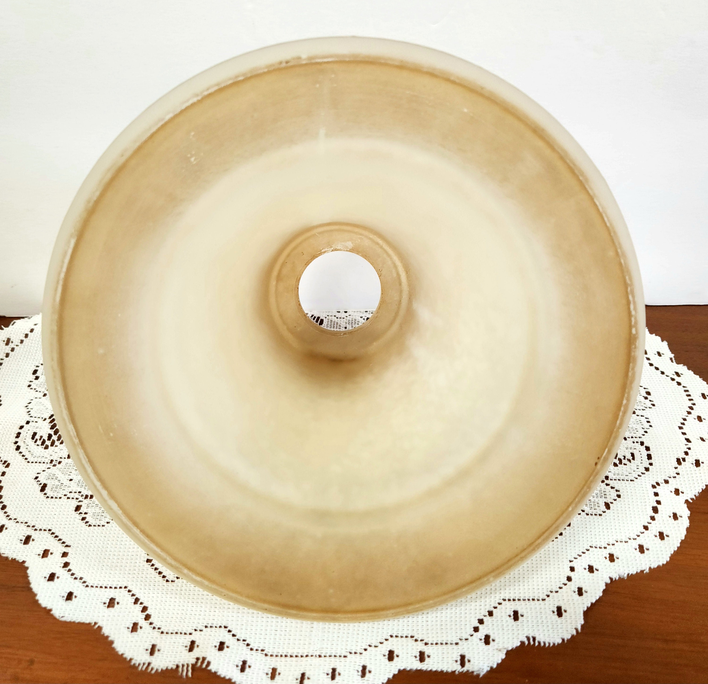 Bell Shaped, Amber Glass, Light Shade, Vintage, Art Deco, Replacement ...