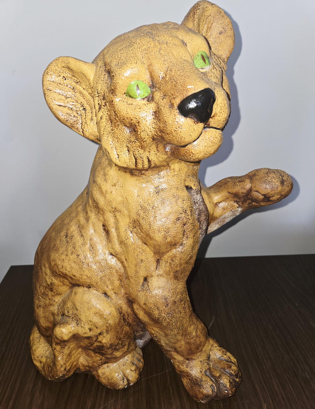 Vintage 1970s Ceramic Lion Cub Statue – Life Size - Etsy