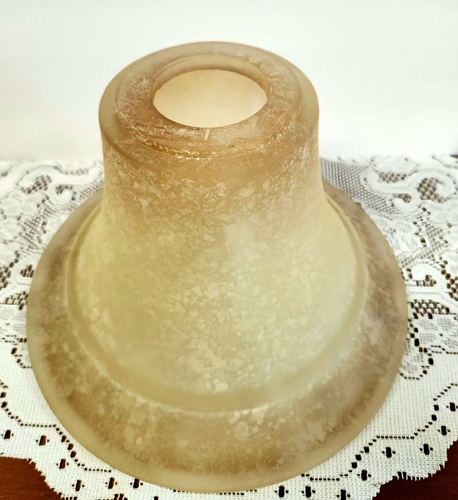 Bell Shaped, Amber Glass, Light Shade, Vintage, Art Deco, Replacement ...