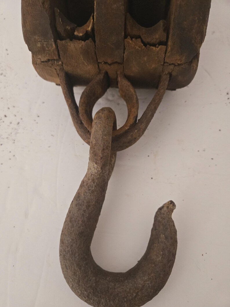 Vintage Large Block and Tackle - Etsy