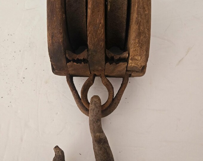 Vintage Large Block and Tackle - Etsy