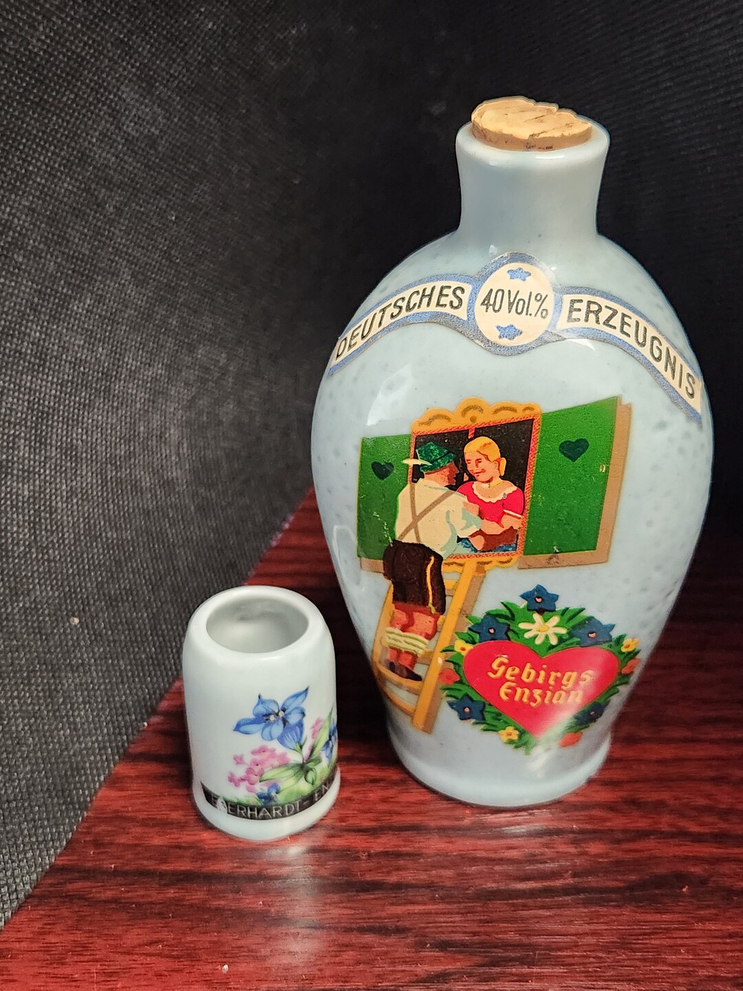 Blue Mini Liquor Jug, Ceramic Porcelain Miniature, Stoneware, Decanter ...