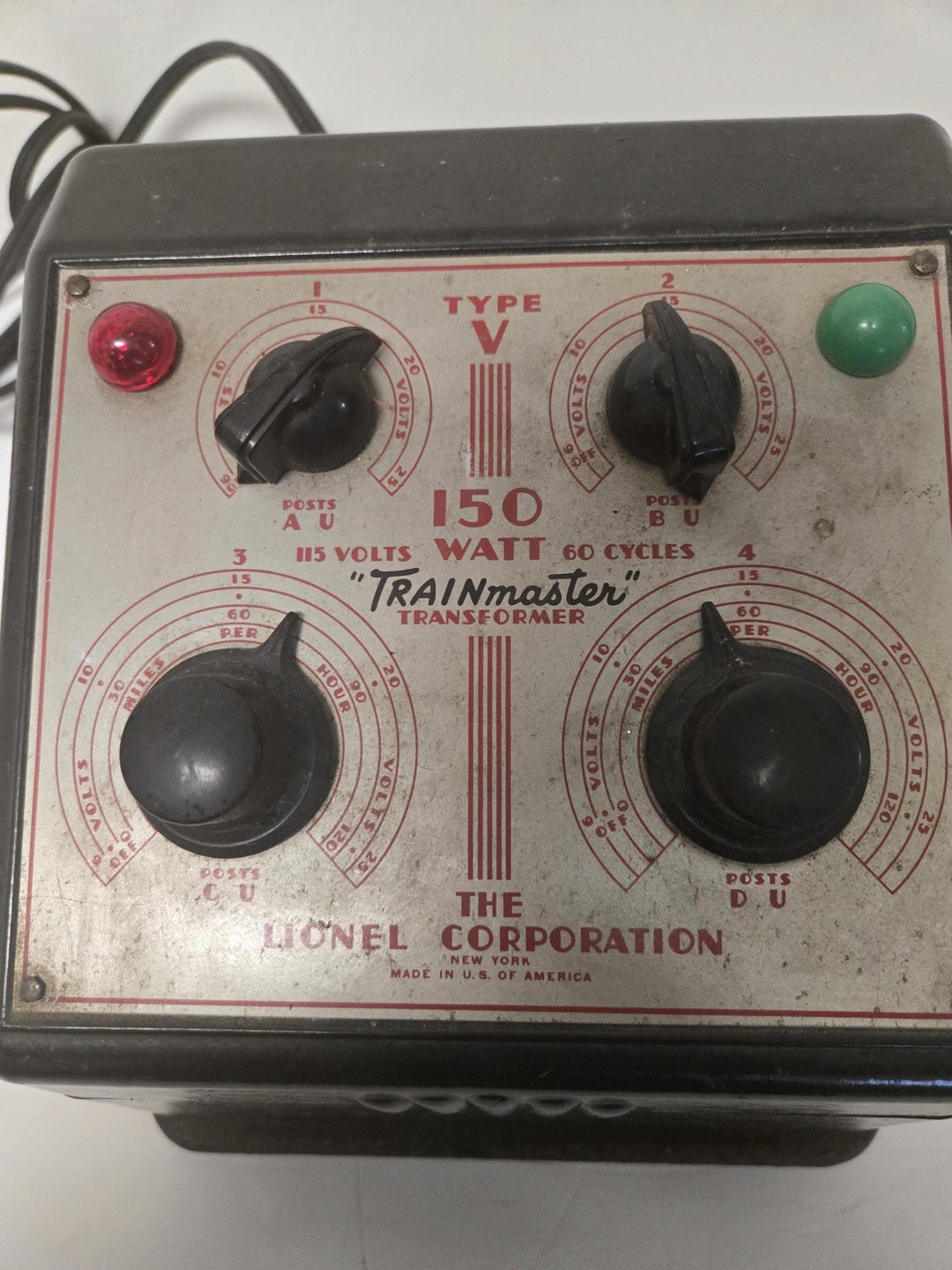 Vintage Lionel Trainmaster Type V Transformer - 150 Watts, 115 Volt - Etsy