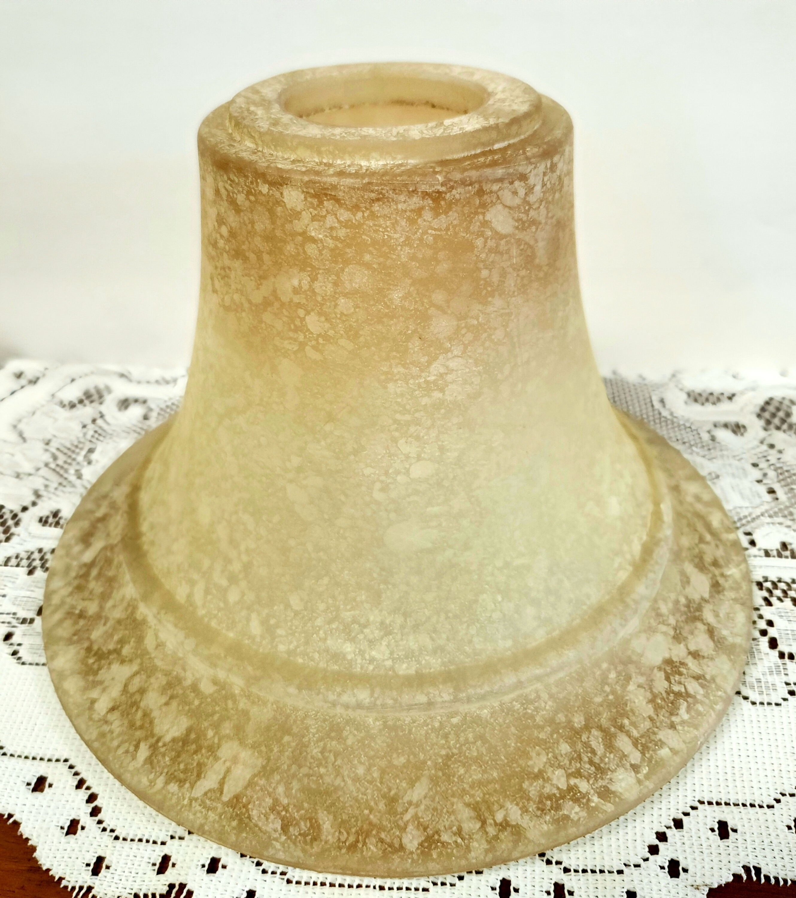 Bell Shaped, Amber Glass, Light Shade, Vintage, Art Deco, Replacement ...