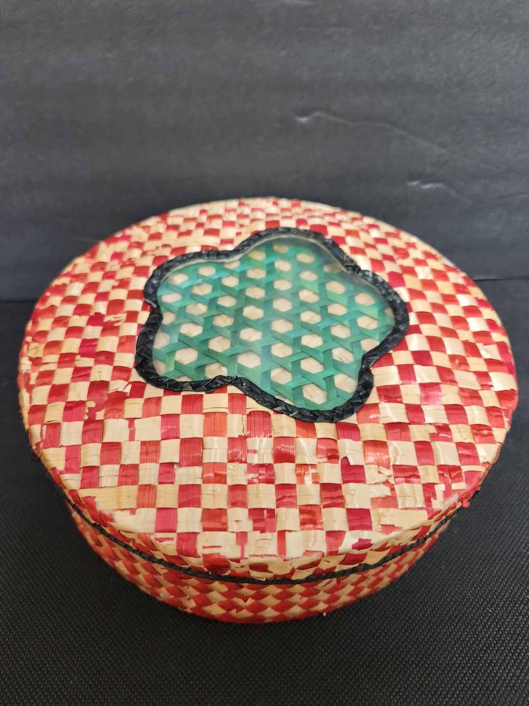 Woven Raffia Mat Set, Multi Color, Trivet Set, Rattan, Vintage - Etsy