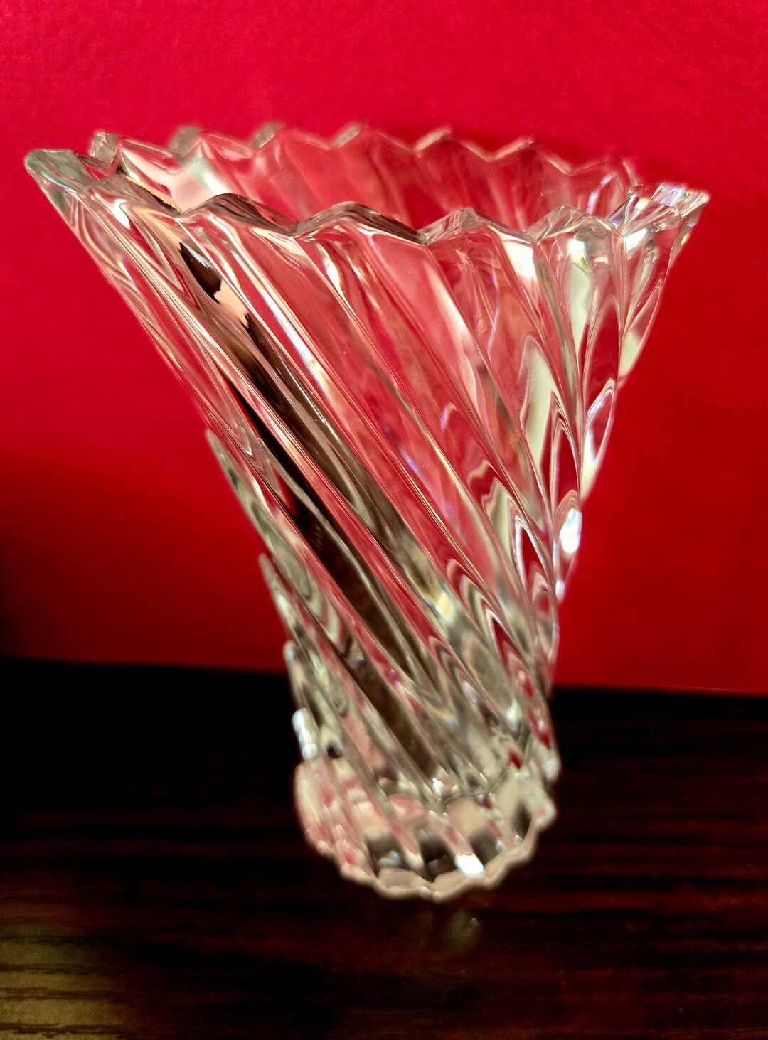Mikasa Flower Bud Accent Vase Vision Pattern, Crystal Stem Vase - Etsy
