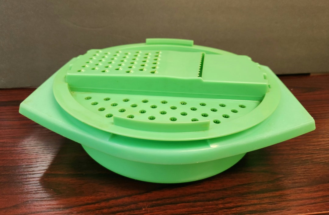 Vintage Tupperware 2-piece Green Grater, Slicer, Strainer Bowl - Etsy