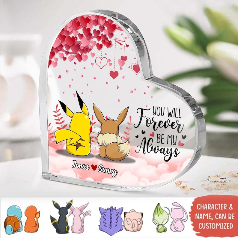 Personalized Pokemon Cherry Blossom, Custom Acrylic Plaque, Anniversary ...