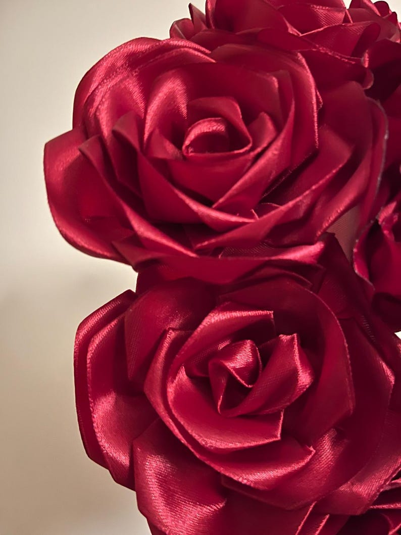 Satin Ribbon Rose DIY - Etsy
