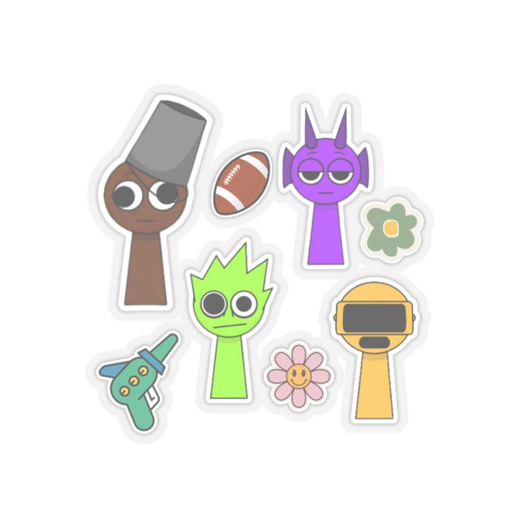 Sprunki Kiss-cut Stickers for Kids, Fun Vinyl Decals, Children's Craft ...