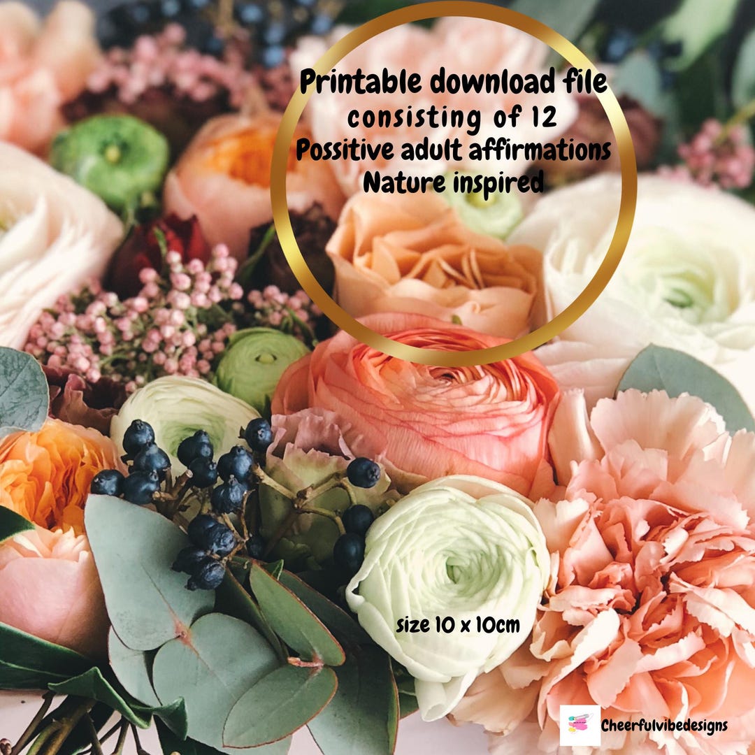 Printable Affirmation Cards, Self Esteem, Mindfulness Cards, Personal ...