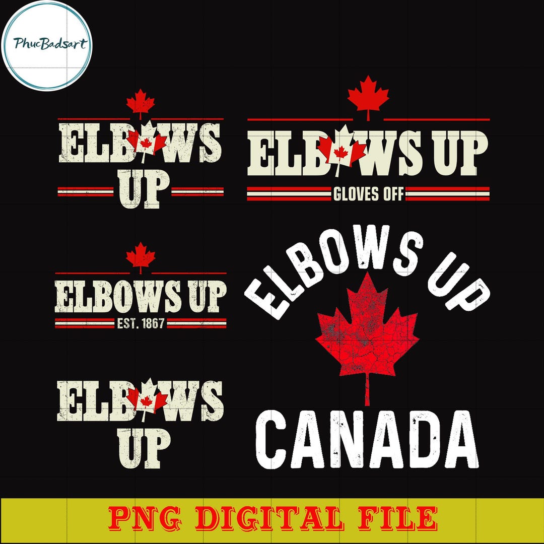 Elbows up Canada Gloves off Fun Hockey Png Svg Eps, True North Strong ...