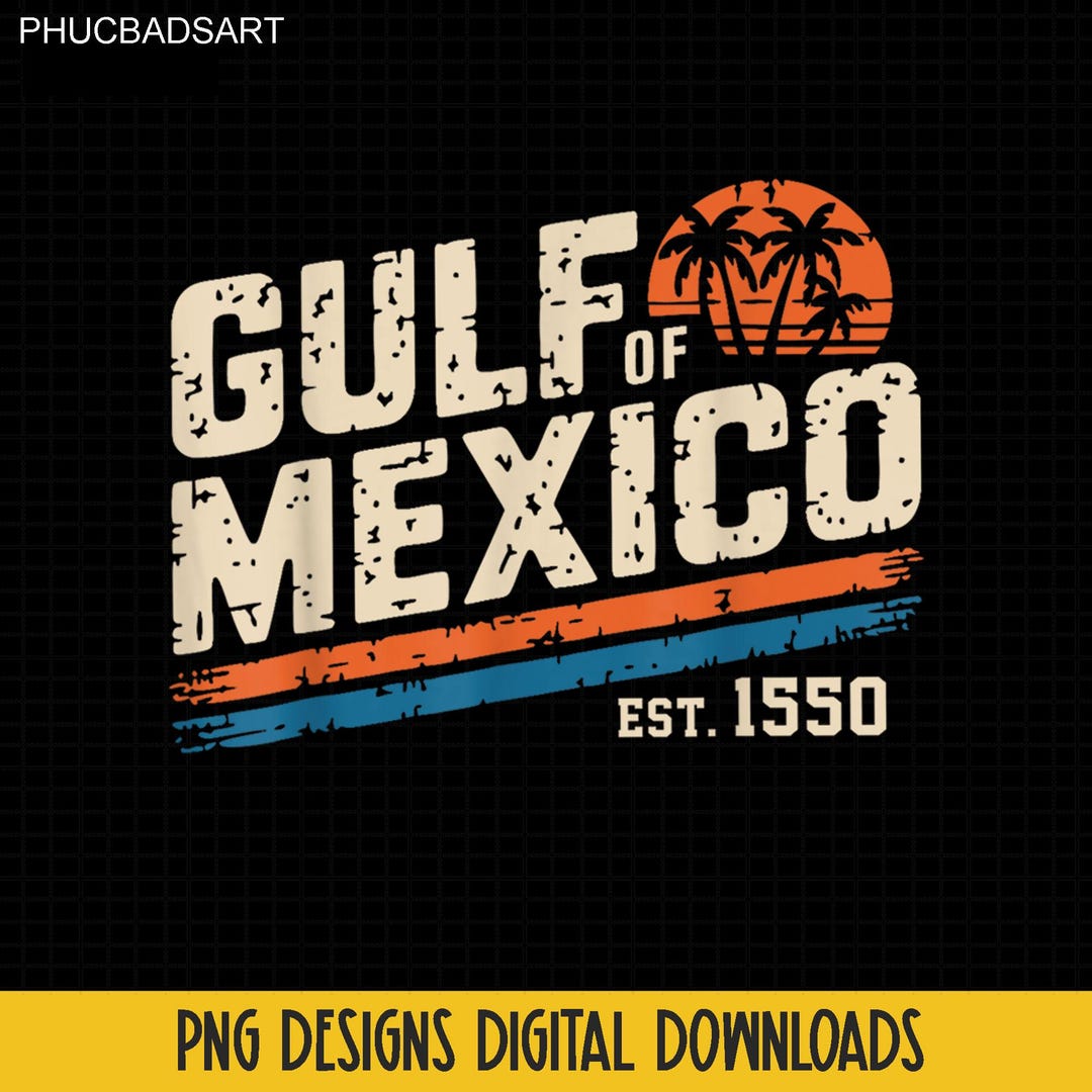 Gulf of Mexico PNG SVG, Gulf Retro Coast Png, Texas Alabama Mississippi ...