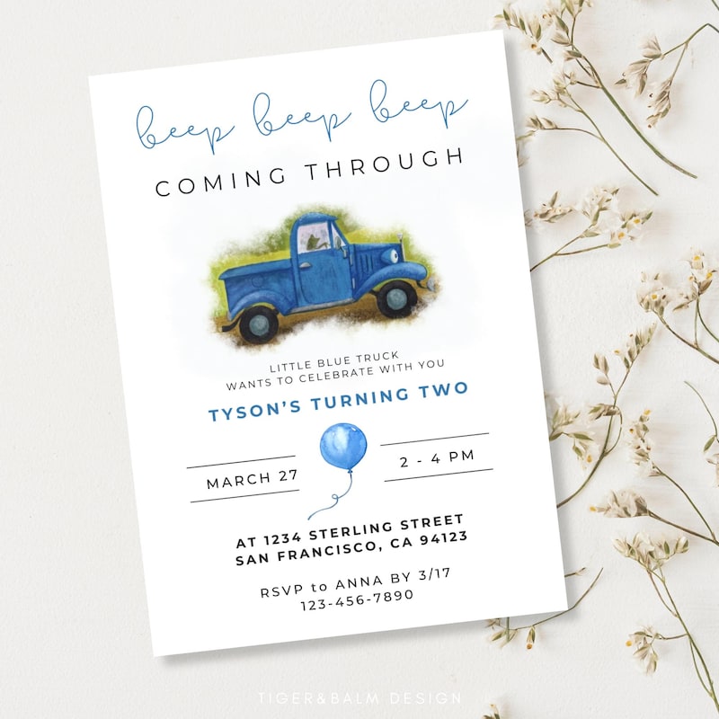 Little Blue Truck Party - Etsy