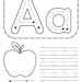 Alphabet Tracing Page, Handwriting Chart, Letter Tracing Worksheet ...