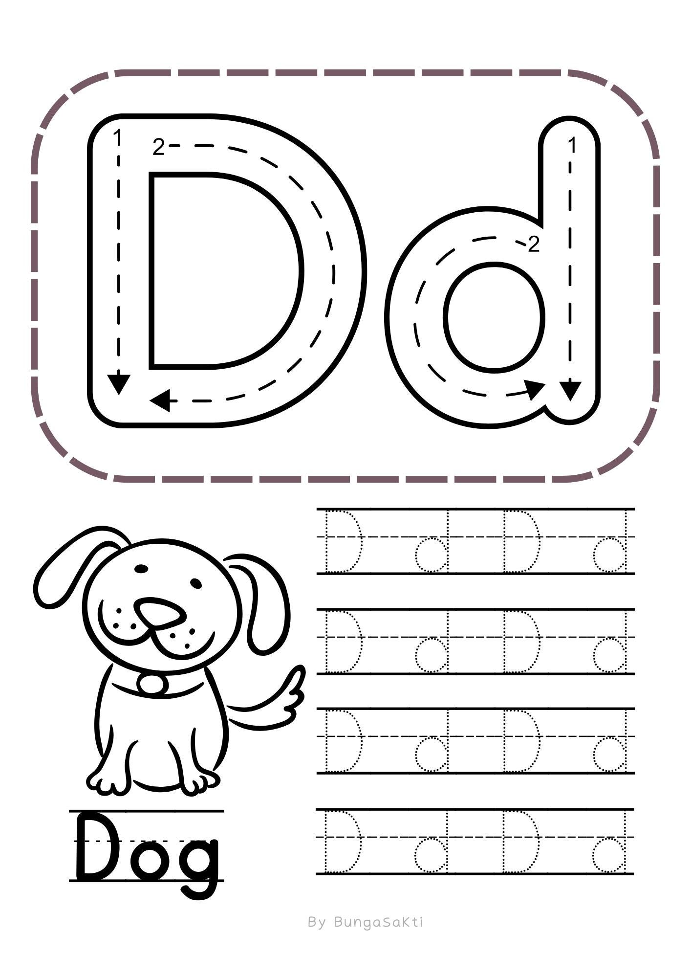 Alphabet Tracing Page, Handwriting Chart, Letter Tracing Worksheet ...