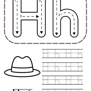 Alphabet Tracing Page, Handwriting Chart, Letter Tracing Worksheet ...