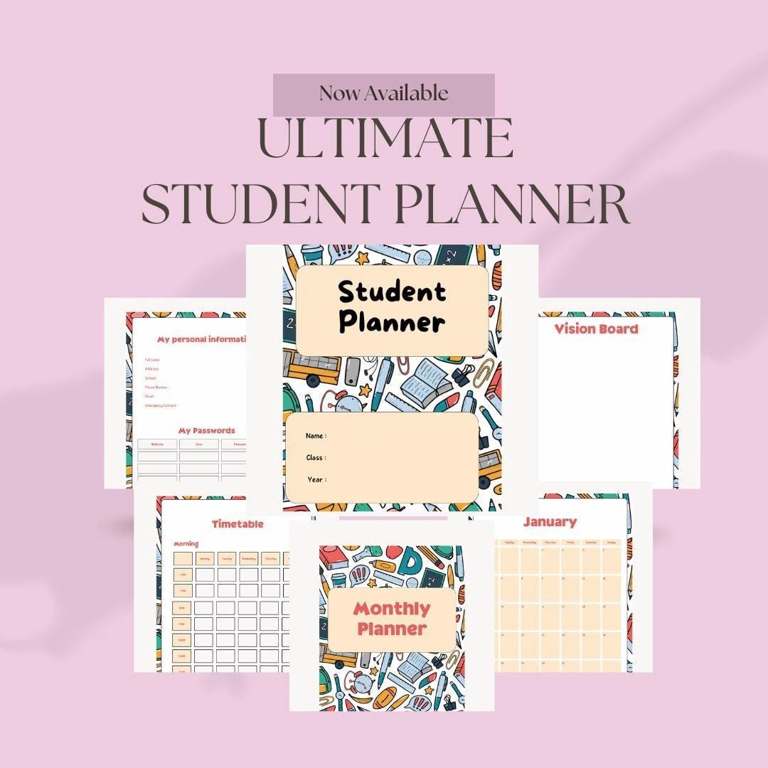 Ultimate Student Planner – Stay Organized & Achieve Success! - Etsy