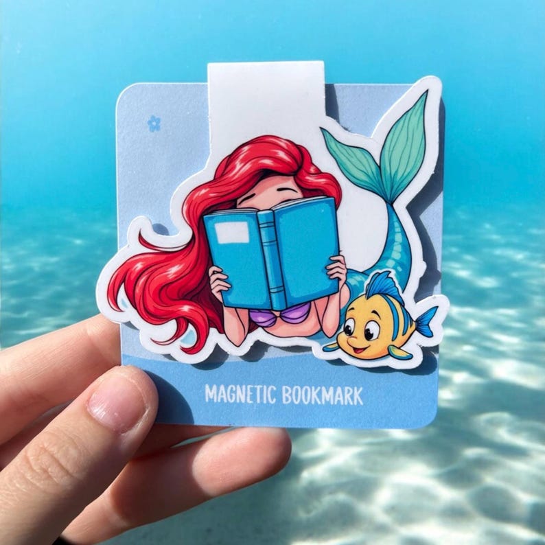 Ariel and Flounder Magnetic Bookmark | the Little Mermaid Inspired ...