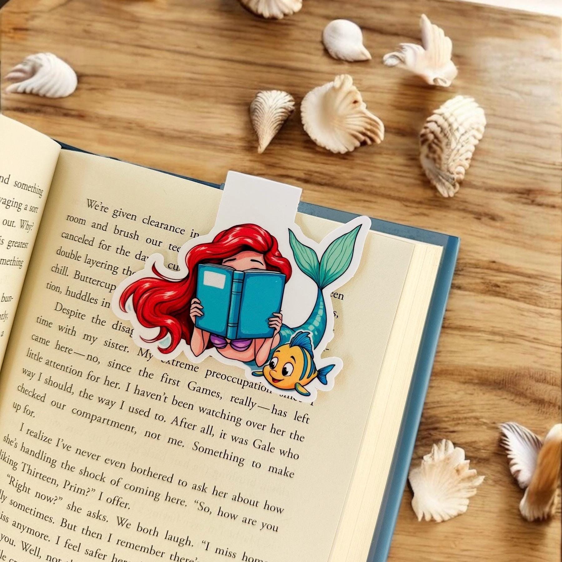 Ariel and Flounder Magnetic Bookmark | the Little Mermaid Inspired ...