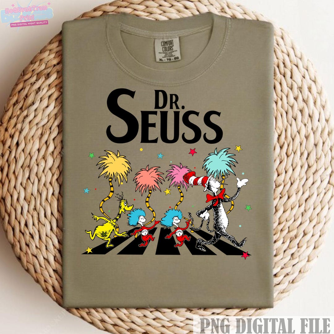 Dr Seuss Abbey Road Png, Dr Seuss Day PNG, Cat in the Hat Png, Oh the ...