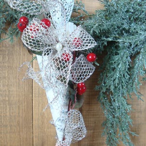 Christmas Tussie Mussie, Vintage Style Candy Container, Cone Ornament ...