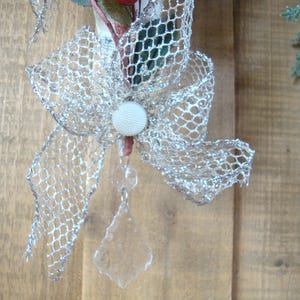 Christmas Tussie Mussie, Vintage Style Candy Container, Cone Ornament ...