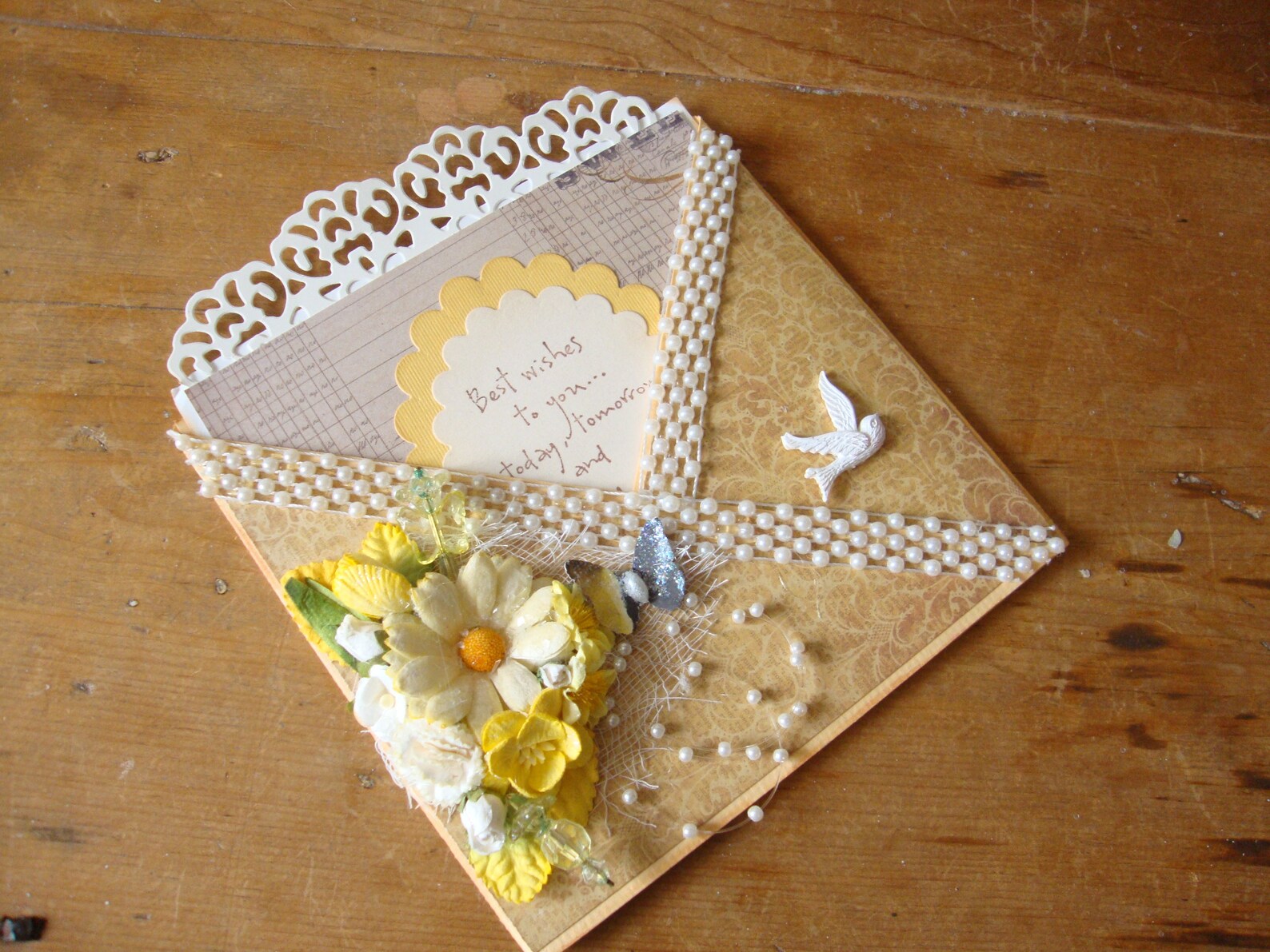 Best Wishes Card Greeting Card Paper Art Decorative Card - Etsy