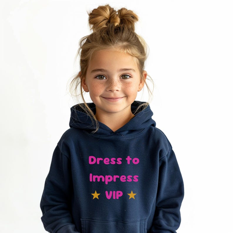 Kids Dress to Impress Hoodie DTI Roblox Inspired Sweatshirt Girl Gamer ...