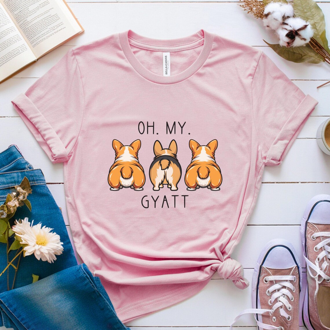 Funny Gyatt Corgi Butt Shirt Gen Z Humor Tshirt Corgi Lover Humor Gift ...