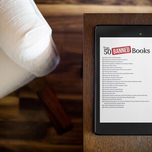 Banned Books Reading Checklist Book Tracker Novels 2026 Bookshelf ...