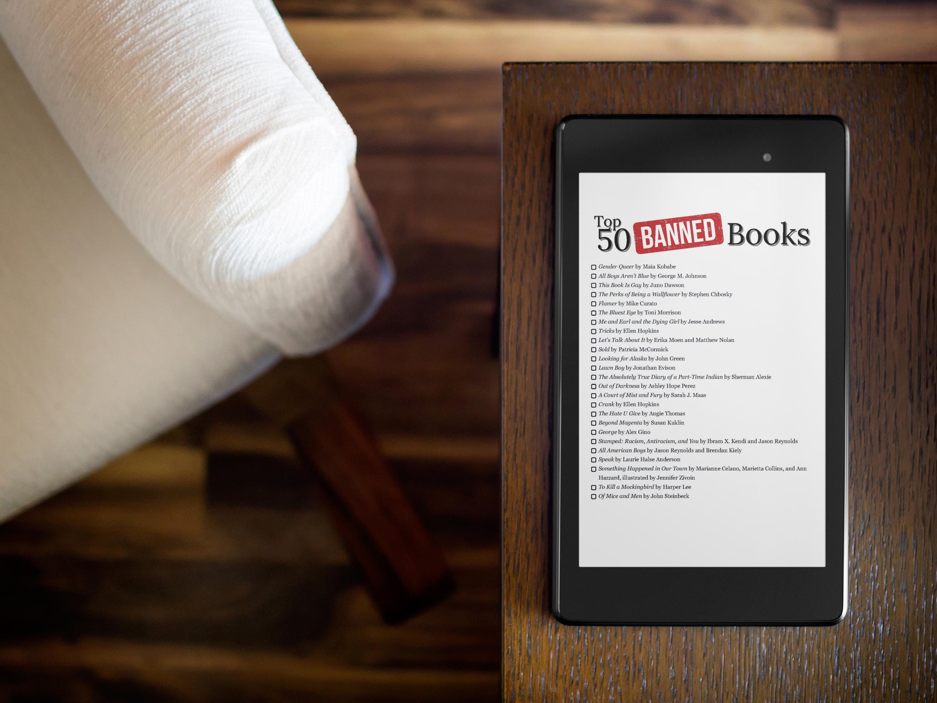 Banned Books Reading Checklist Book Tracker Novels 2026 Bookshelf ...