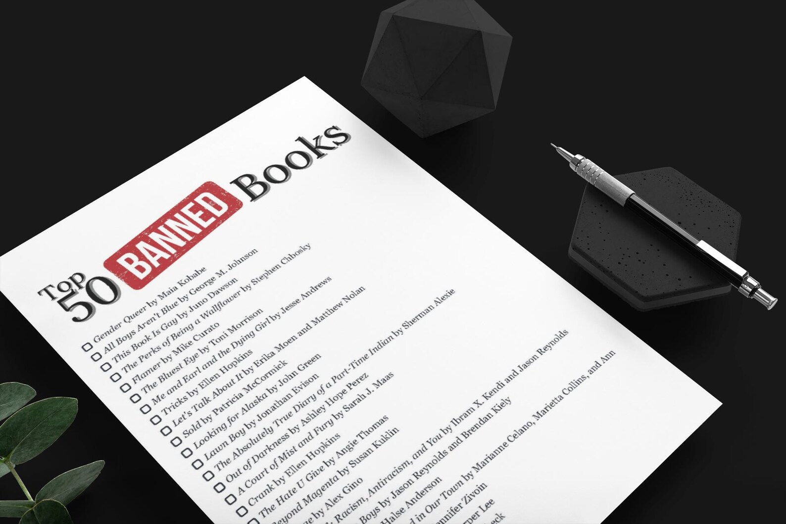 Banned Books Reading Checklist Book Tracker Novels 2025 Bookshelf ...