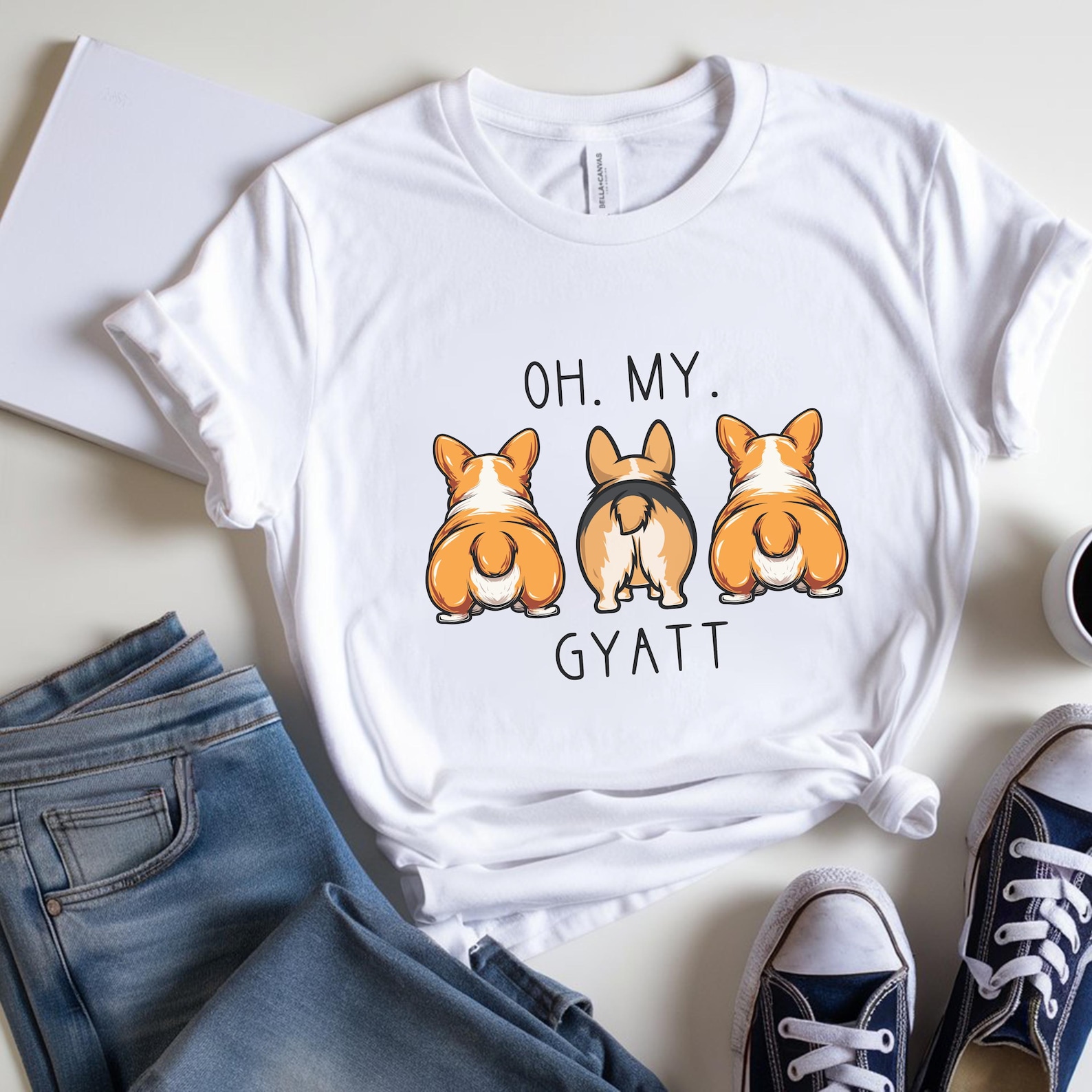Funny Gyatt Corgi Butt Shirt Gen Z Humor Tshirt Corgi Lover Humor Gift ...