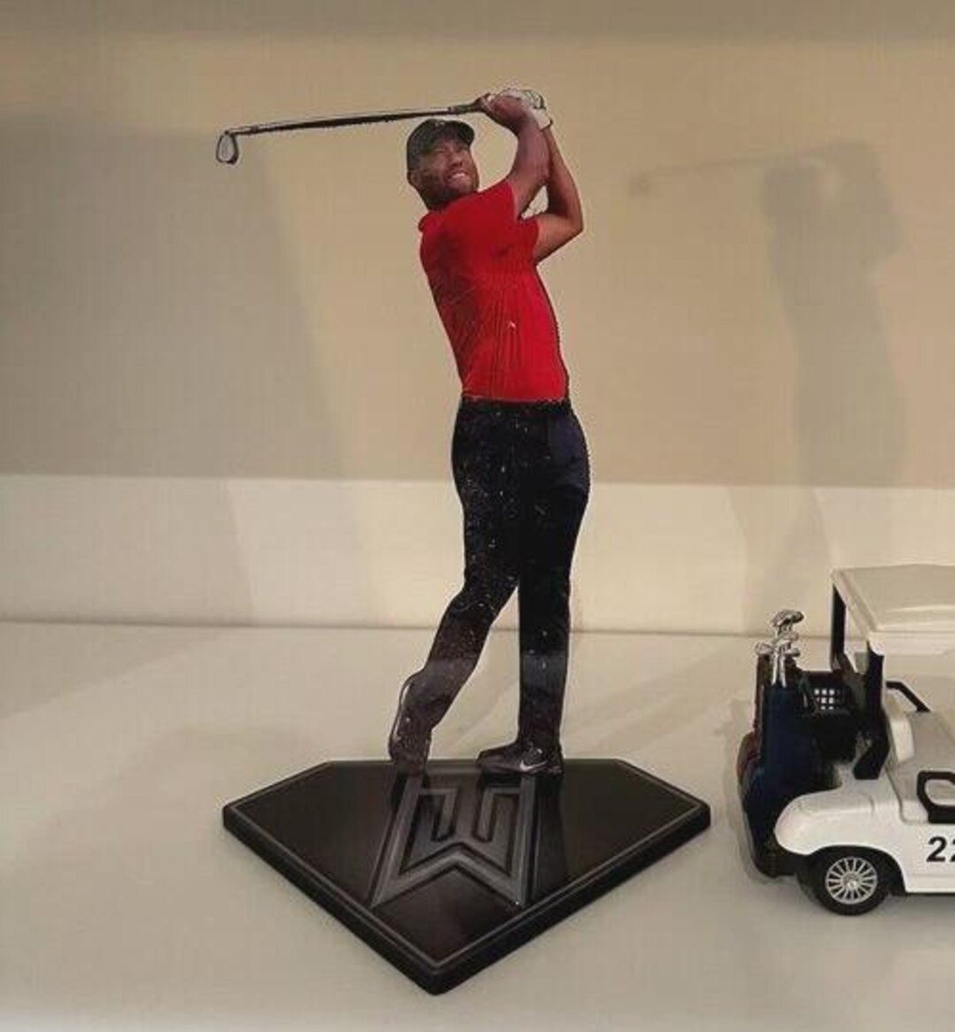 Tiger Woods 8" MDF Display Standee Figure, Golf Legend Cutout Statue ...