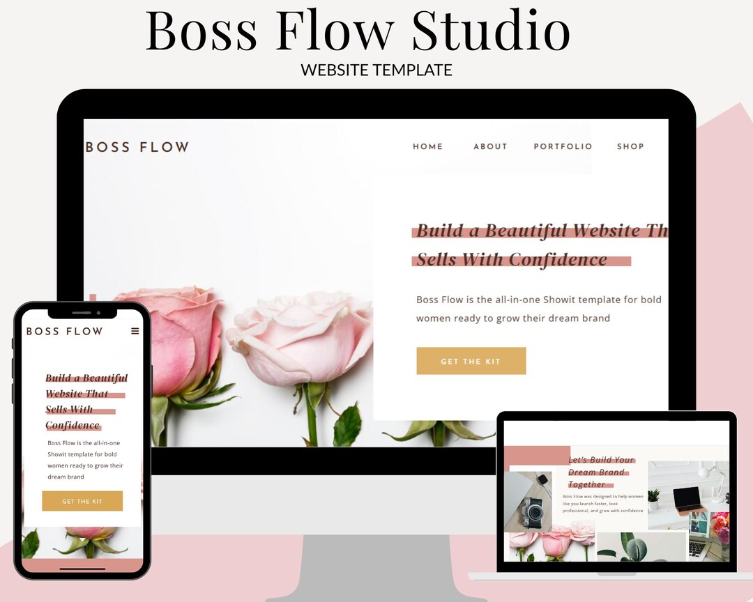 Boss Flow Website Template | Showit Website Kit for Coaches, Creatives ...