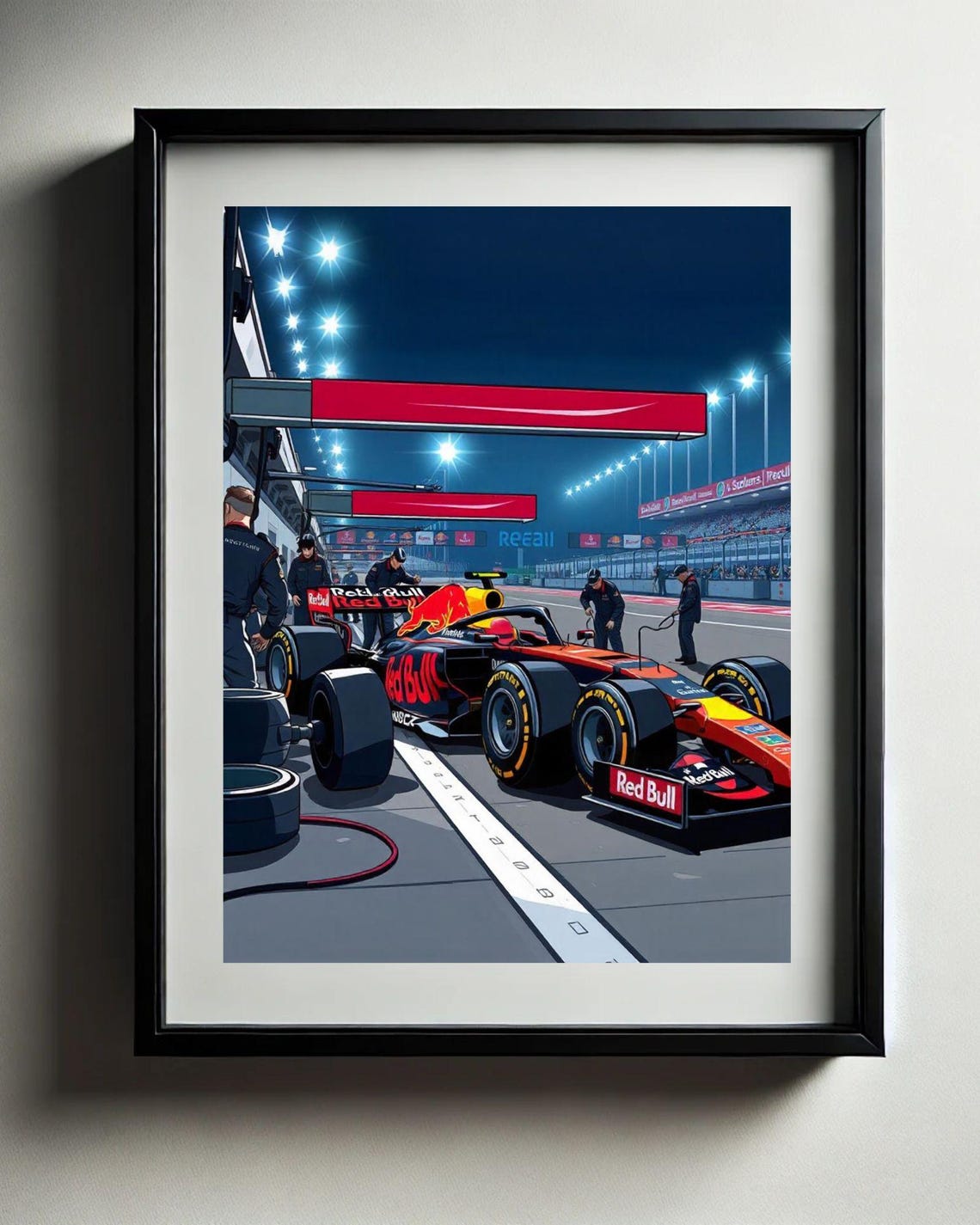 Formula One Red Bull Pit Lane Wall Art | Red Bull F1 | Wall Decor | F1 ...