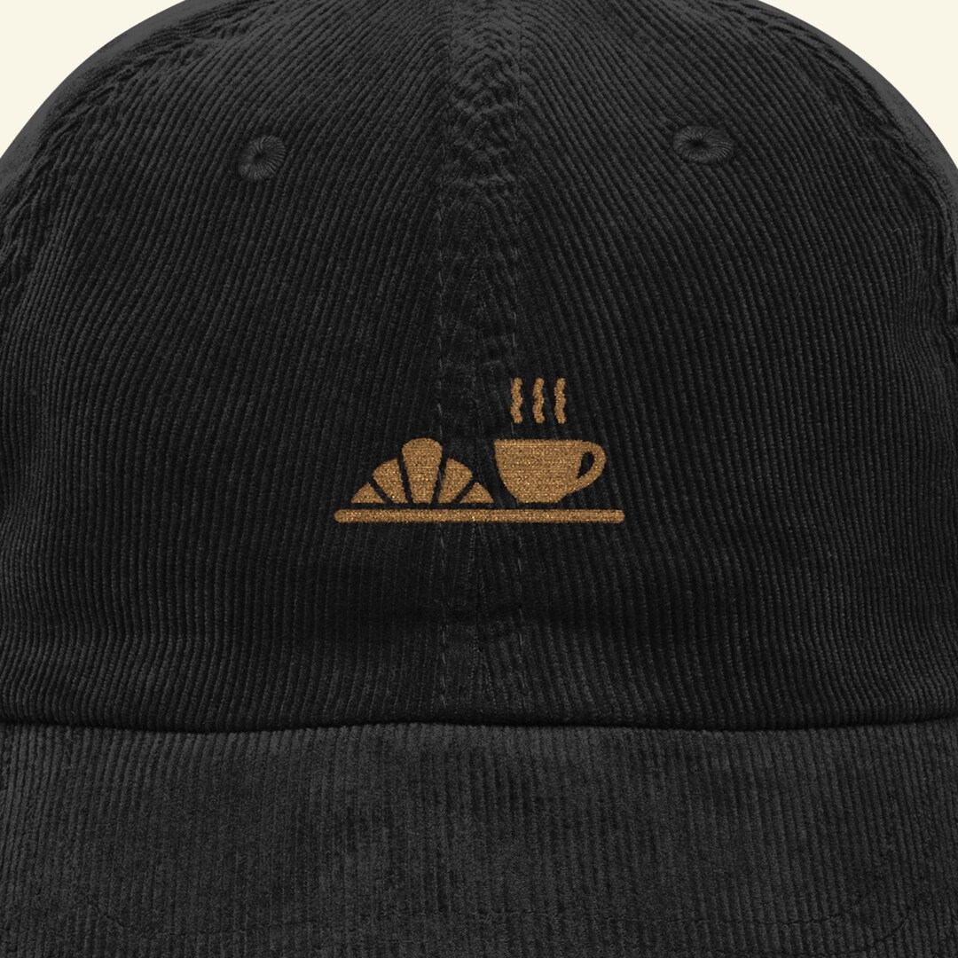 Breakfast Icon Embroidered Corduroy Cap - Etsy