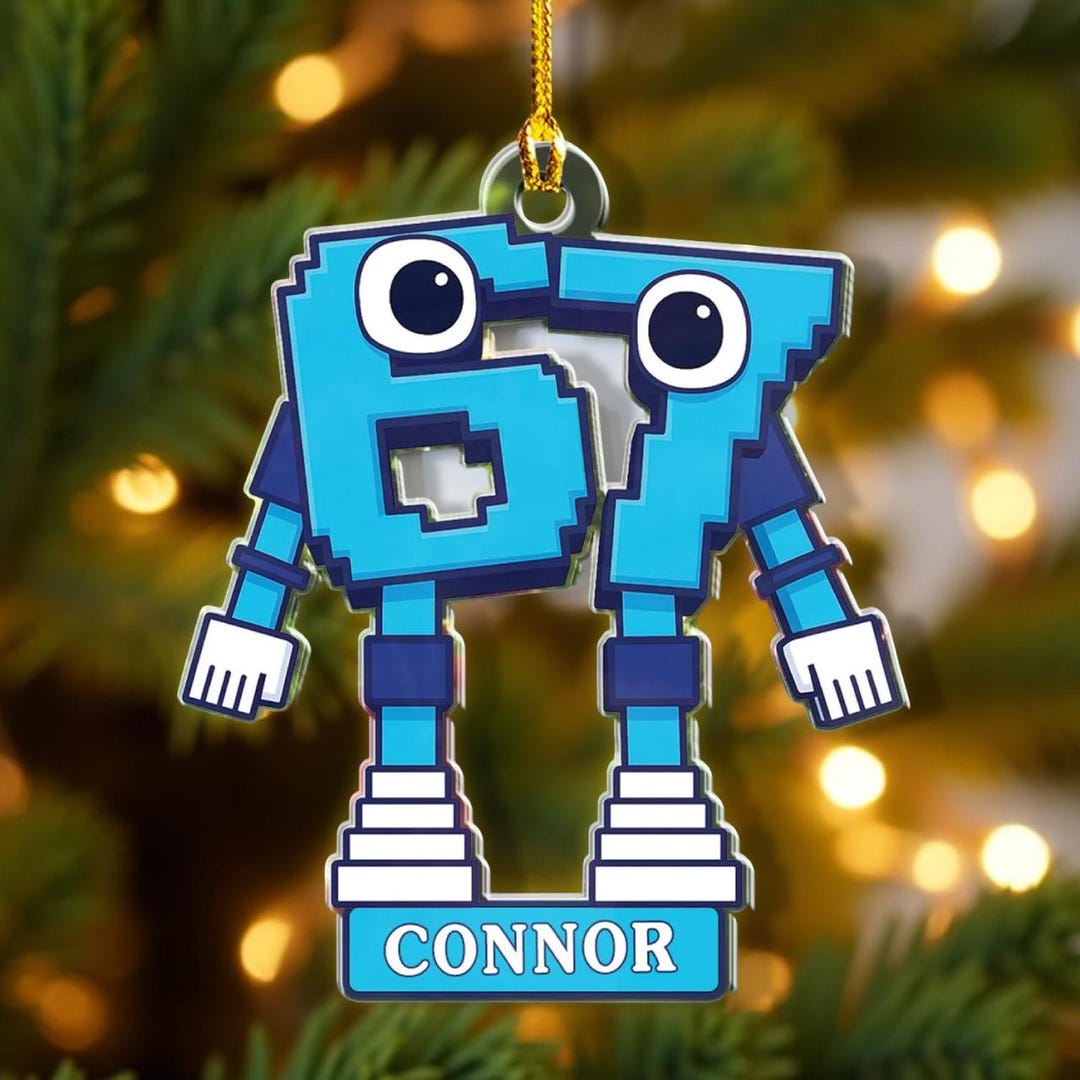 Personalized 67 Brain Rot Ornament, Meme Figurine, Unique Gift for ...