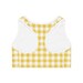 Stylish Yellow Gingham Sports Bra, Activewear, Workout Gear, Fitness ...
