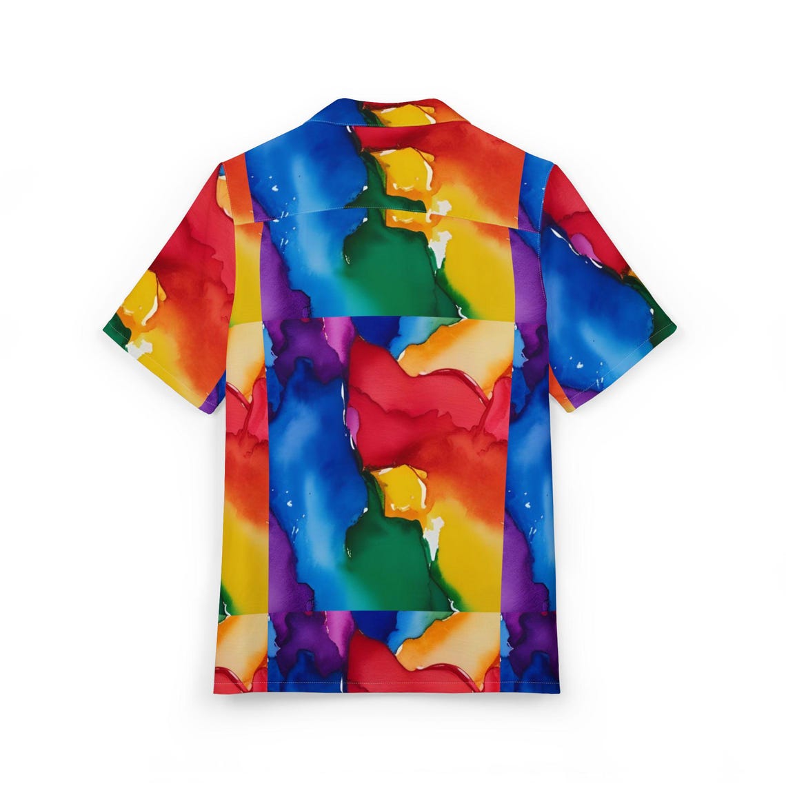Rainbow Splash Button-down Shirt | Colorful Summer Apparel, Tropical ...