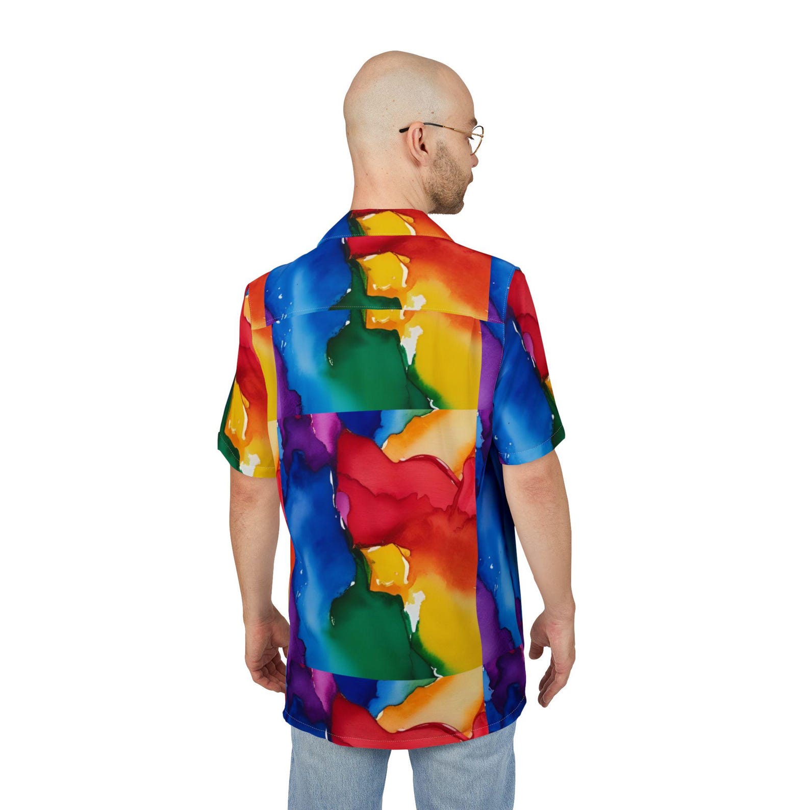 Rainbow Splash Button-down Shirt | Colorful Summer Apparel, Tropical ...