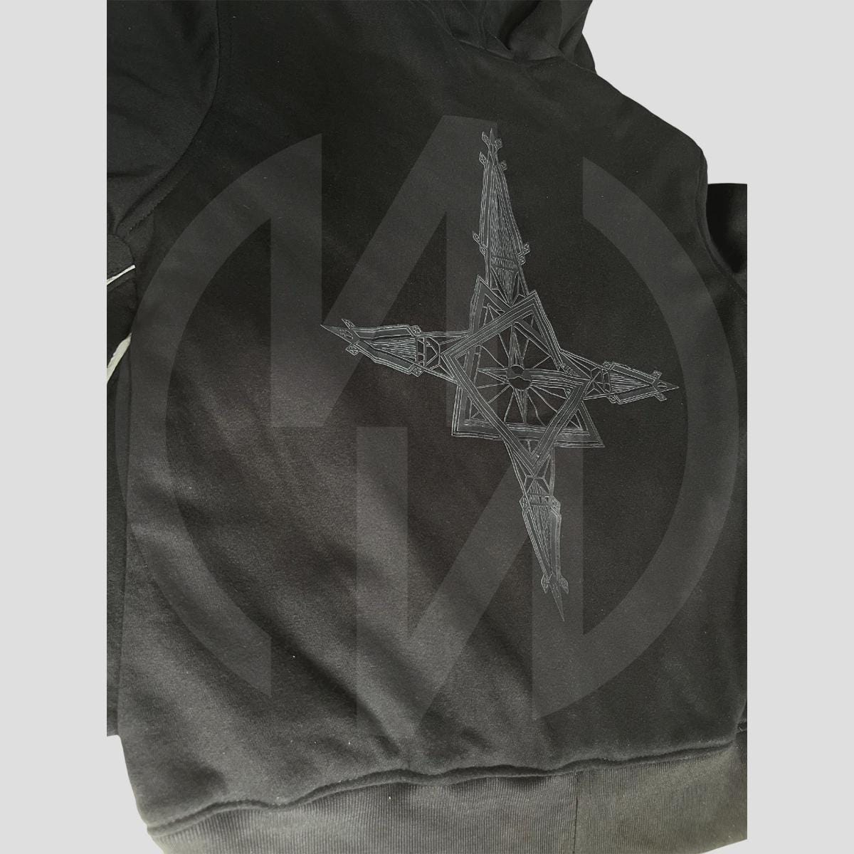 Ghost Batwing Hoodie | Black Zip-up Gothic Hoodie With Wing Sleeves ...