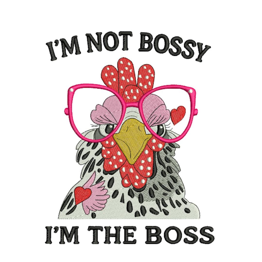 Funny Chicken Embroidery Design: Sassy Farm Animal Quote (digital ...