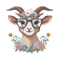 Goat Head Vector Art, Digital Download, Svg, Png, Eps, Ai, Dxf Files ...
