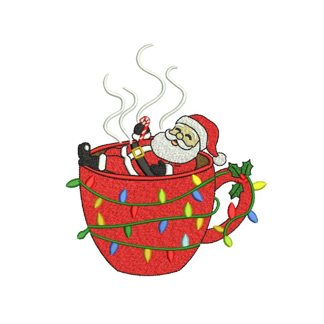 Retro Santa Machine Embroidery Design | Christmas Santa Embroidery ...