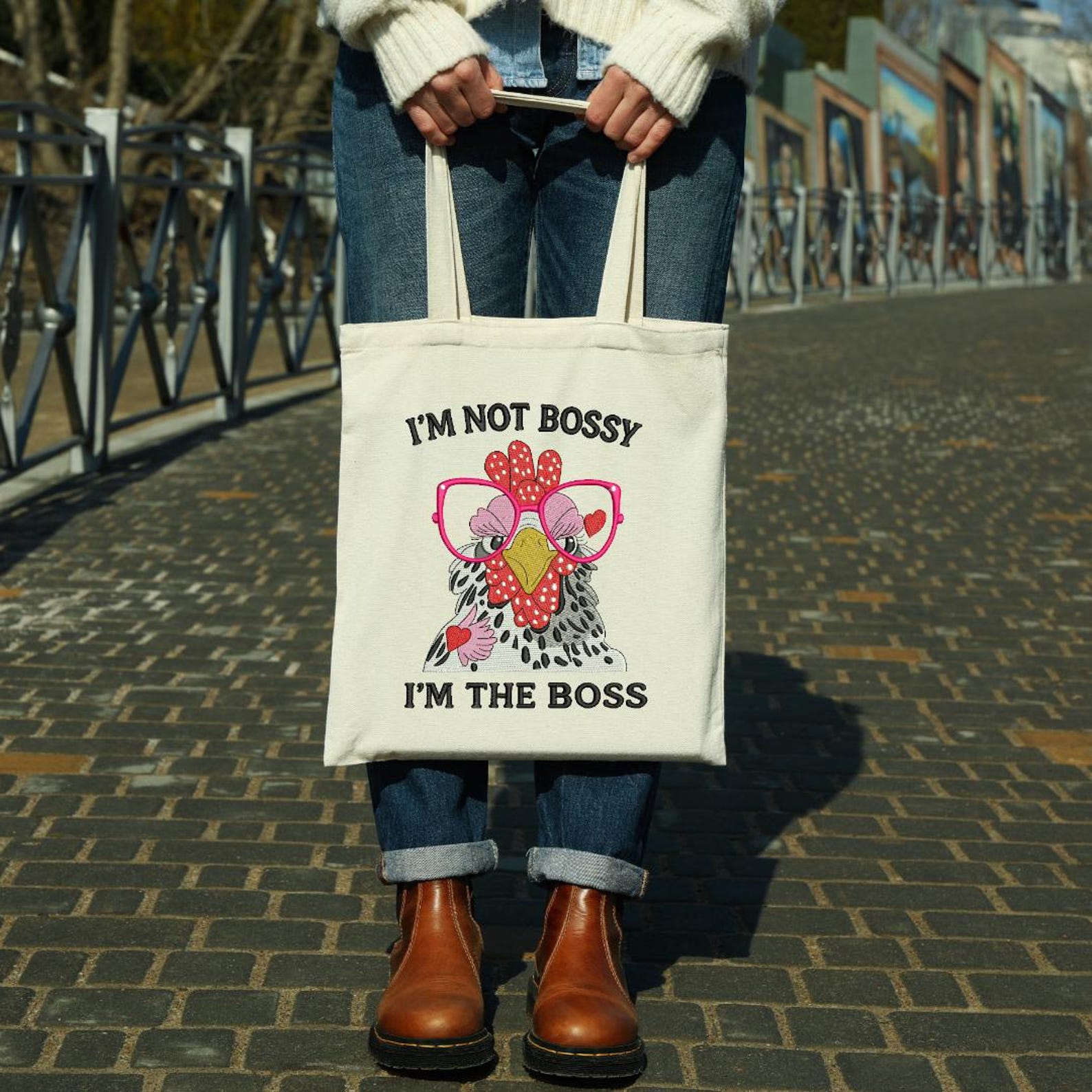 Funny Chicken Machine Embroidery Design: Sassy Farm Animal Quote ...