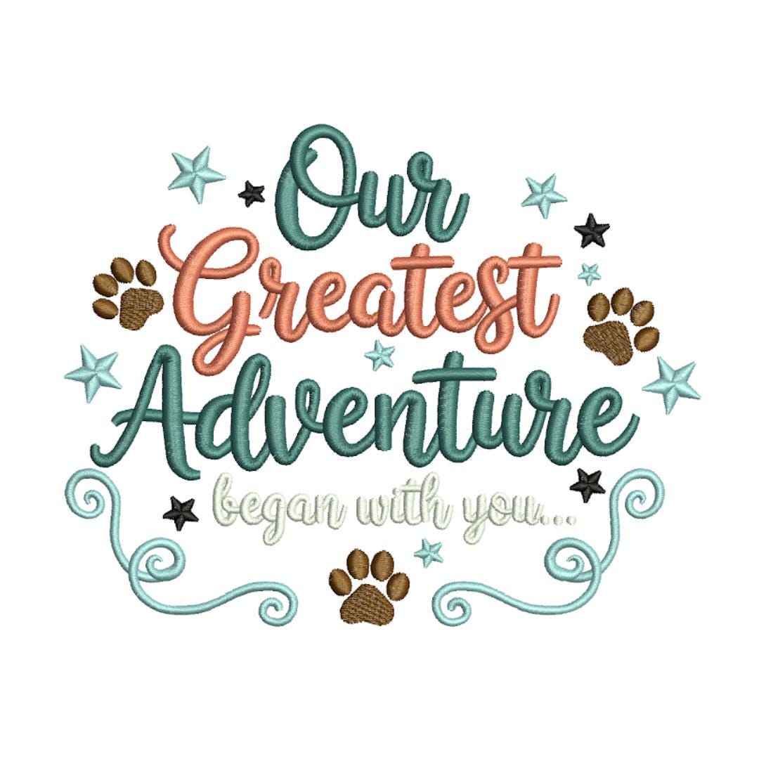 Dog Paw Print Embroidery Design | 3 Sizes | Pet Lover Saying Machine ...