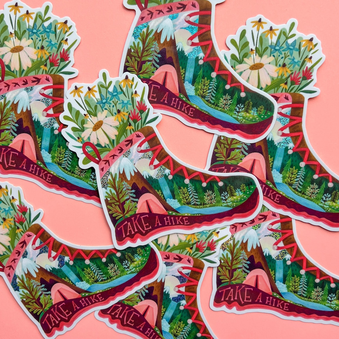 Hiking Boot Sticker | Adventure Sticker - Etsy