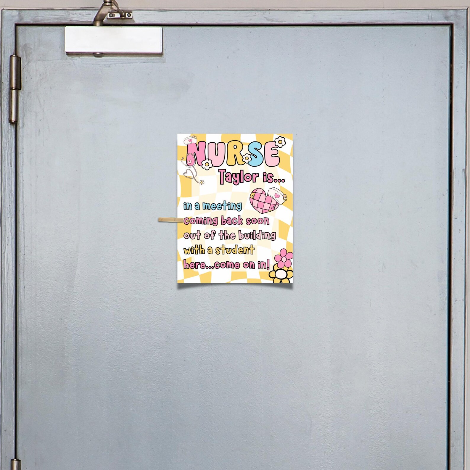 Printable School Nurse Door Sign - Where is the School Nurse? - Digital ...